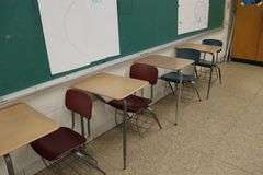 Times 6 - MELSUR chrome with blue and dark red school desks - Backes ...