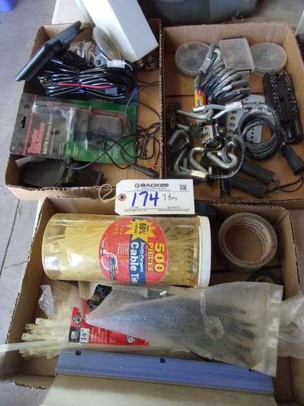 3 boxes of hardware - Backes Commercial Auctioneers