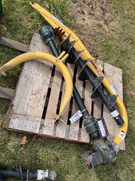 Farm Force 3 point post hole digger, with 9" x 48" auger bit - Backes ...