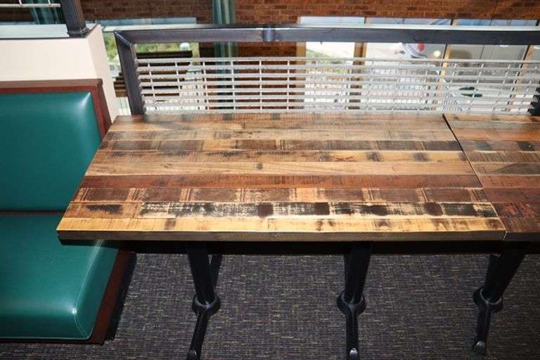 Times 2 - 24" x 48" rough sawn wood laminate barnwood style dining ...