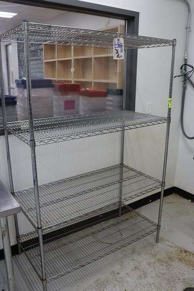 24" x 48" chrome coated wire rack - Backes Commercial Auctioneers