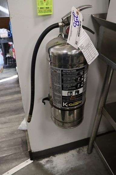 K-Guard type K fire extinguisher - Backes Commercial Auctioneers