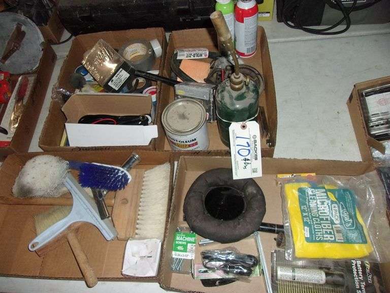 4 boxes of hardware - Backes Commercial Auctioneers