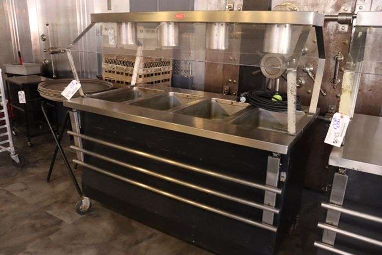 Seco 3752 portable electric 3 well steam table wit sneeze guard - 115 ...