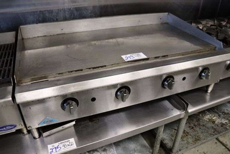 Prince Castle 48" gas flat grill - nice - Backes Commercial Auctioneers
