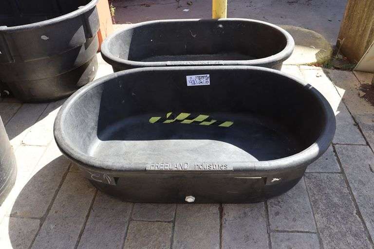 60 gallon black poly tub with extra AS IS 60 gallon tub - Backes ...