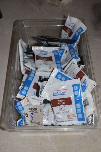 Tote to go - LE Gout Au Jus packets - Backes Commercial Auctioneers