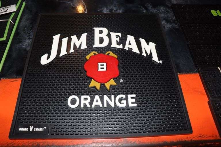 Times 2 - Jim Beam 15" x 15" bar mats - Backes Commercial Auctioneers