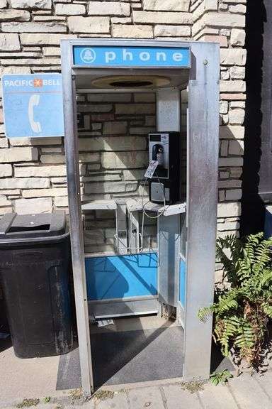 Pacific Bell metal framed telephone booth - no door - Backes Commercial ...