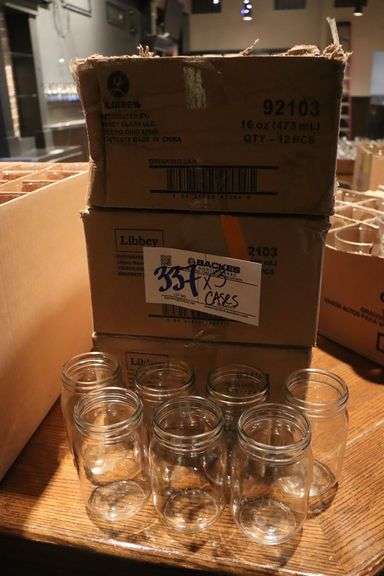Times 3 - cases of drinking jars - Backes Commercial Auctioneers
