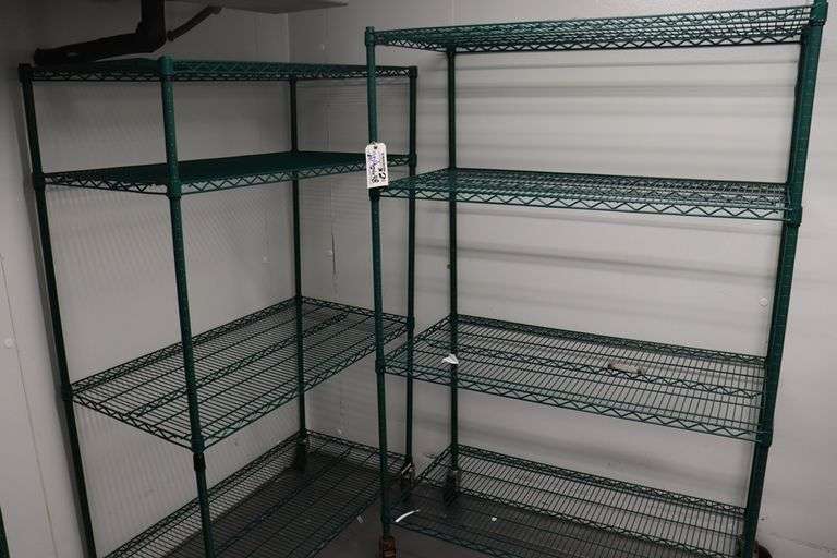 Times 2 - 24" x 48" portable green coated wire racks - Backes ...
