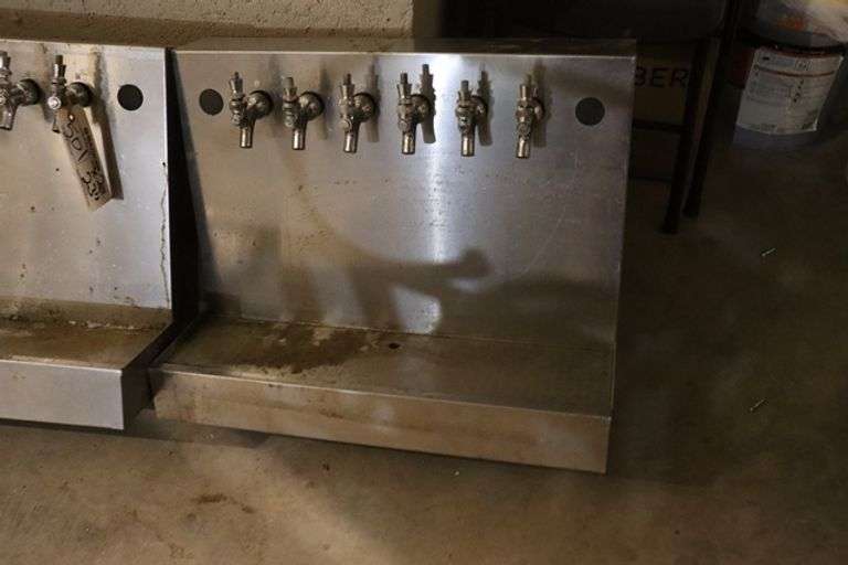 Times 2 - 23" stainless 8 spigot wall mount dispensers - located in ...