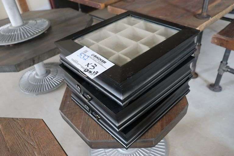 Times 3 - Wood framed countertop shadow boxes - Backes Commercial ...