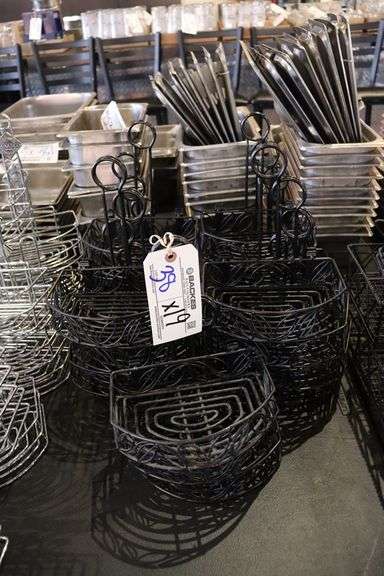 Times 19 - Black metal wire table organizers - Backes Commercial ...