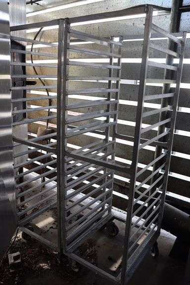 Times 2 - Portable aluminum sheet pan racks - Backes Commercial Auctioneers