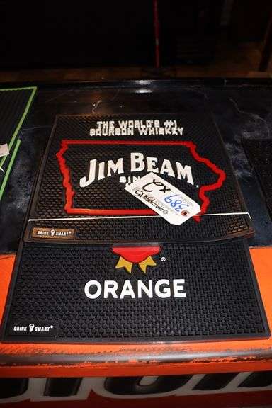Times 2 - Jim Beam 15" x 15" bar mats - Backes Commercial Auctioneers