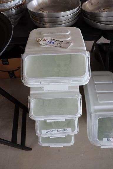 Times 4 - Bakers Mark 10" x 12" plastic dry ingredient bins - Backes ...