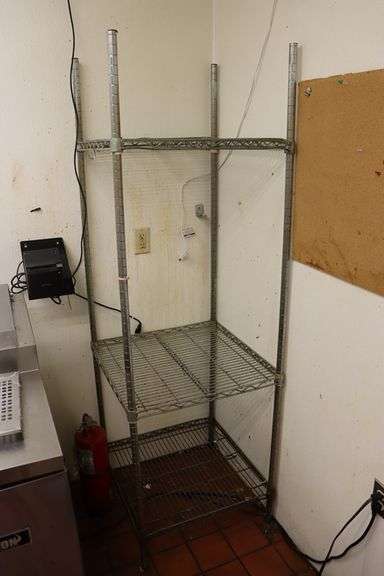 24" x 24" chrome coated wire rack - needs cleaned - Backes Commercial ...