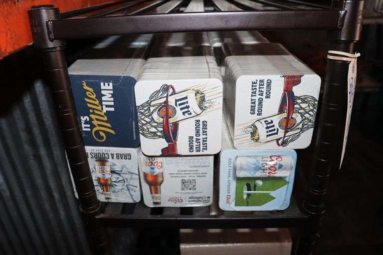 Large lot to go - Assorted coasters - Backes Commercial Auctioneers
