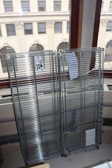 Times 7 - 18" x 48" Chrome coated wire racks - no poles - Backes ...