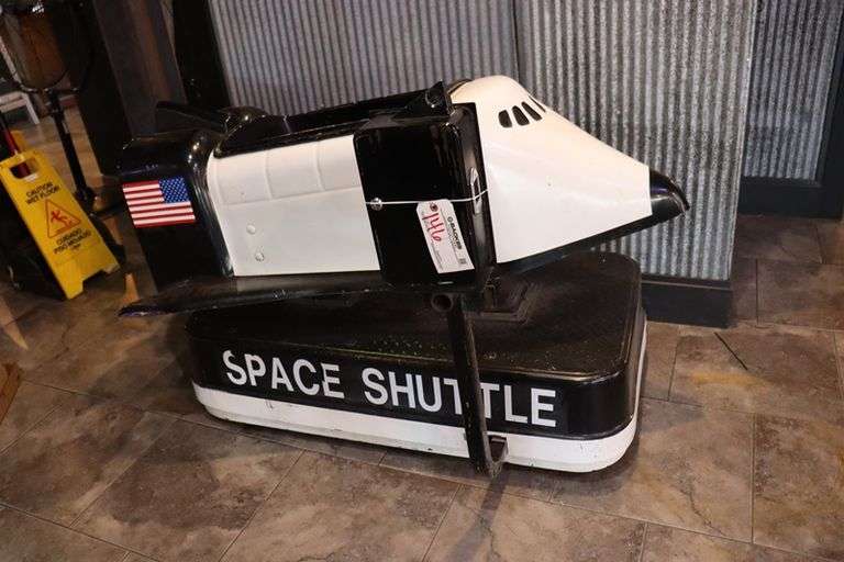 Carousel coin operated space shuttle machine - Approx. 36" x 52" long ...