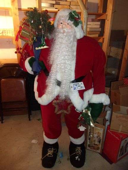 66" tall window display Santa Claus - Backes Commercial Auctioneers