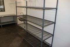 Amco 24" x 72" grey coated wire rack - Backes Commercial Auctioneers