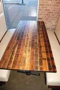 Times 2 - 36" x 72" rough sawn wood laminate barnwood style dining ...