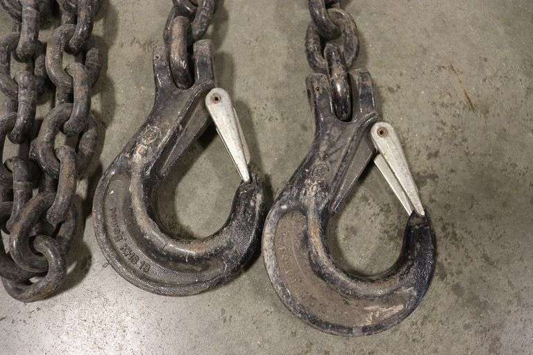 20' Heavy Duty, coated, 1/2" x 20' log chain w/ double end large hooks ...