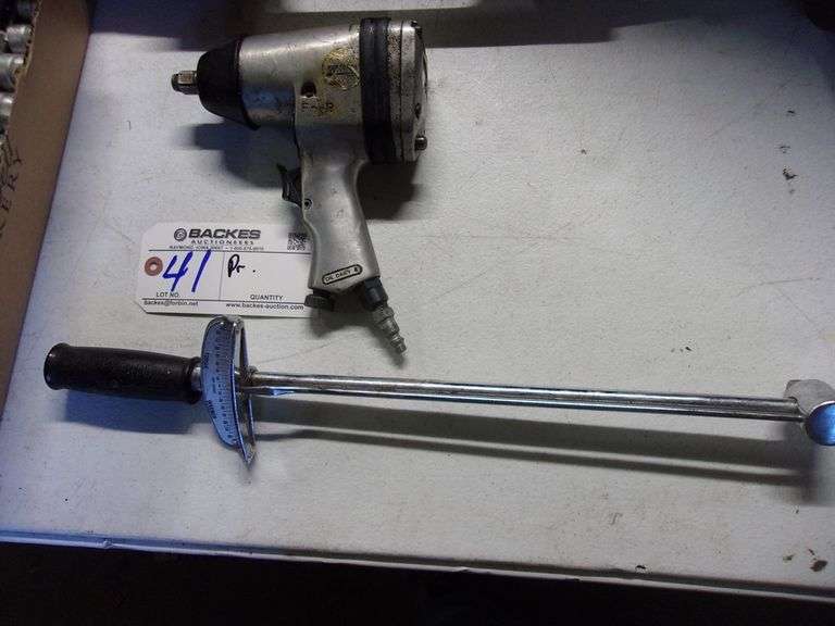 Torque wrench and 1/2" air gun - Backes Commercial Auctioneers