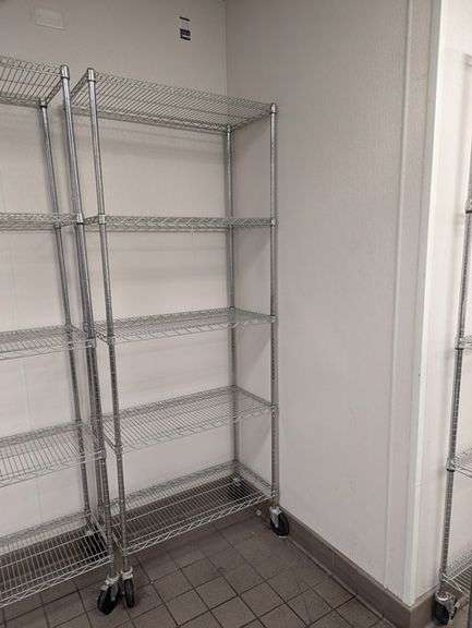 18" x 36" x 92" Tall Olympic Storage portable chrome coated wire rack ...