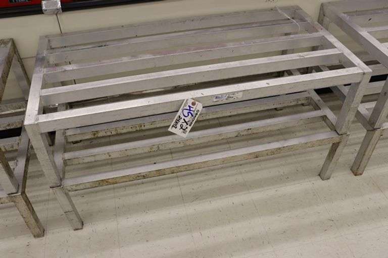 Times 2 - 24" x 48" aluminum dunnage racks - Backes Commercial Auctioneers
