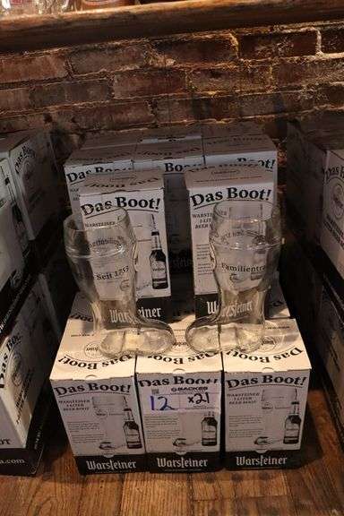 Times 21 - Warsteiner liter glass boots - new - Backes Commercial ...