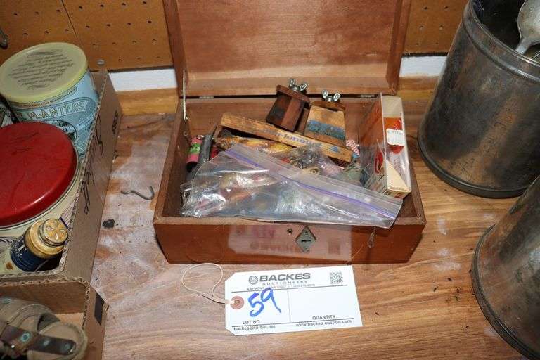 Box to go - Vintage fishing lures - located upstairs - Backes ...