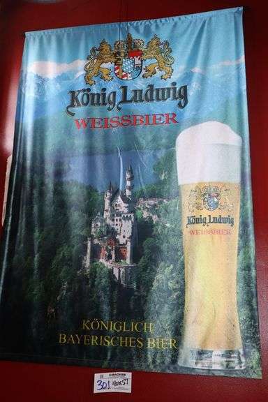 40" x 57" Konig Ludwig wall banner - Backes Commercial Auctioneers