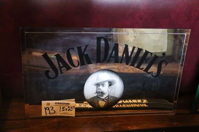 15" x 25" plastic mirrored Jack Daniels Sign - Backes Commercial ...