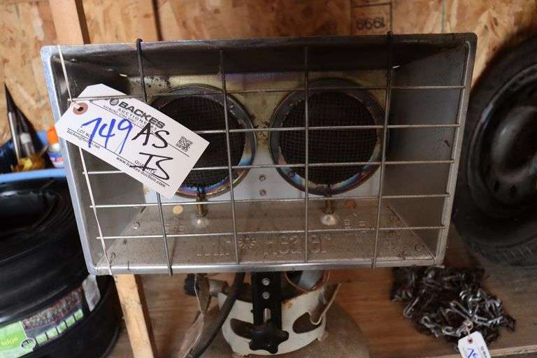 LP Heater with tank - untested - Backes Commercial Auctioneers