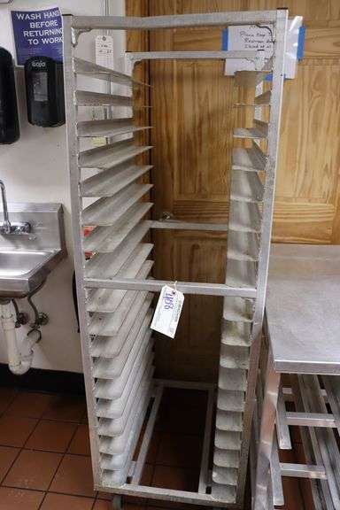 New Age portable aluminum sheet pan rack - Backes Commercial Auctioneers