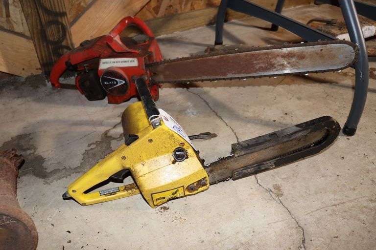 Pair to go - electric chain saws - untested - Backes Commercial Auctioneers