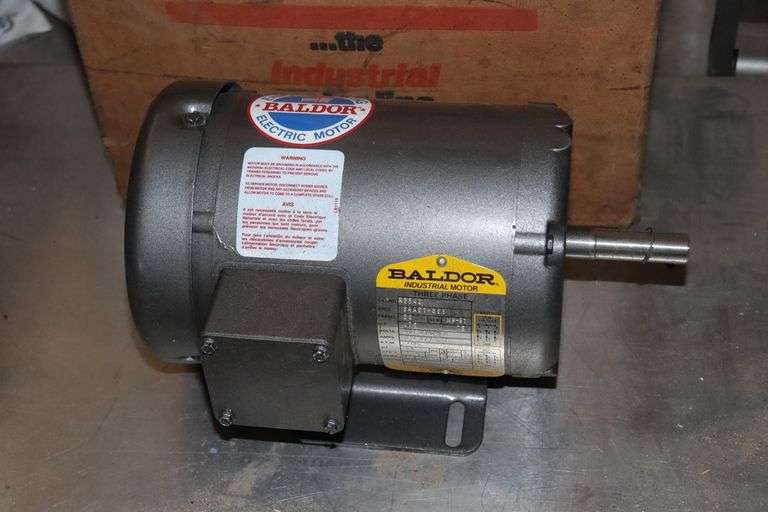 Baldor 3/4HP, 3 phase electric motor - new old stock - Backes ...