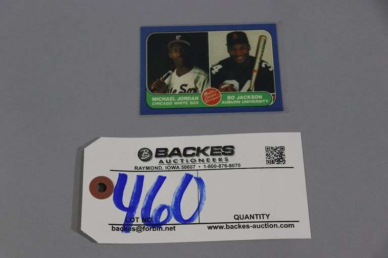 Michael Jordan & Bo Jackson card - Backes Commercial Auctioneers