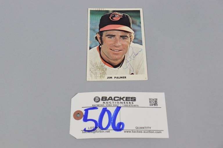 Jim Palmer autographed photo - Backes Commercial Auctioneers