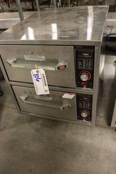 Hatco HDW-2N-S stainless portable elctric 2 drawer under counter ...