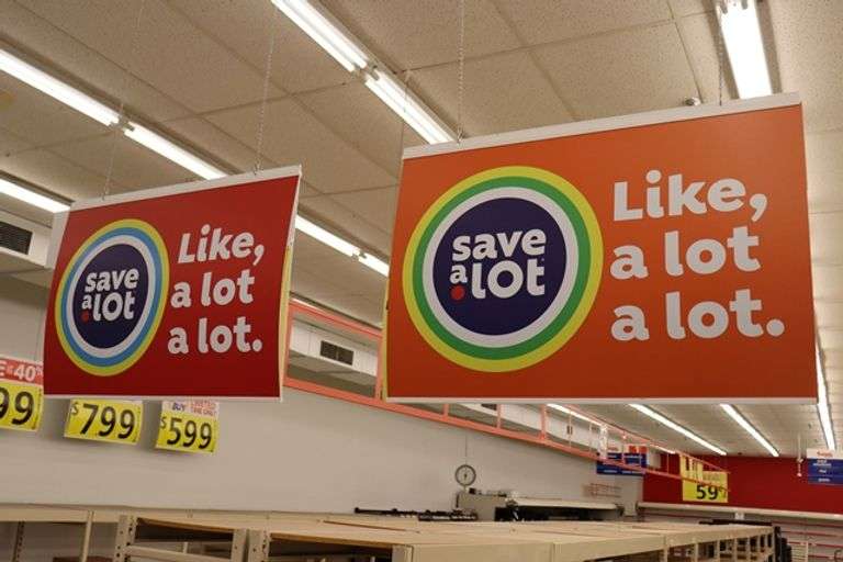 Times 9 - Save A Lot hanging signs - Backes Commercial Auctioneers