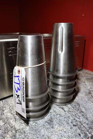 Times 9 - Stainless Ava Mix mixing cups - Backes Commercial Auctioneers