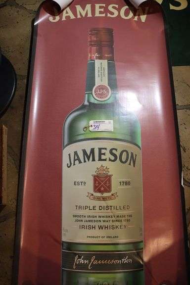 34" x 72" Jameson window sign - Backes Commercial Auctioneers