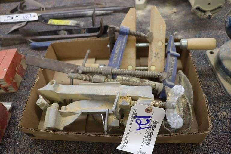 Box flat to go - Assorted C-clamps & wood working clamps - Backes ...