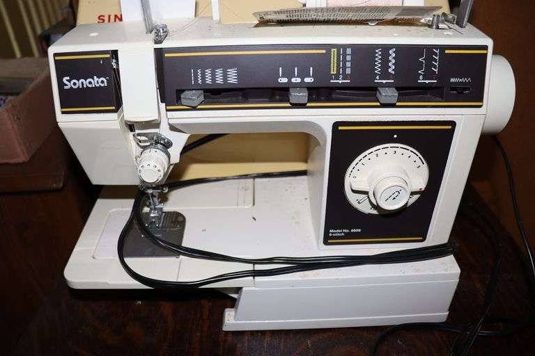Singer Sonata sewing machine with cover - model 6606 - located upstairs ...