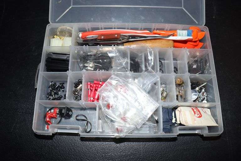 Plano box with assorted extra parts - Backes Commercial Auctioneers