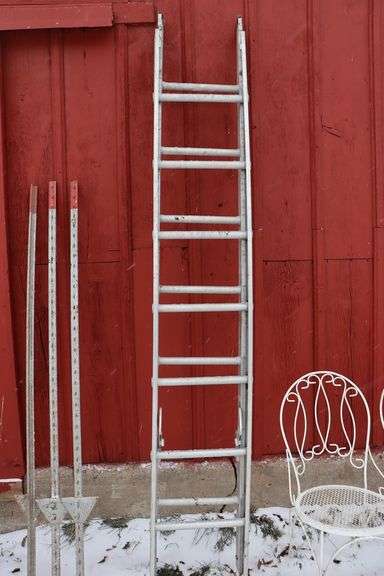 Werner 14 ft aluminum extension ladder - Backes Commercial Auctioneers